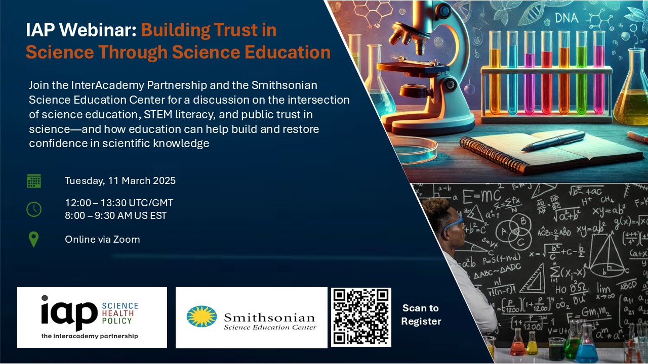 IAP Webinar: Building Trust in Science Through Science Education